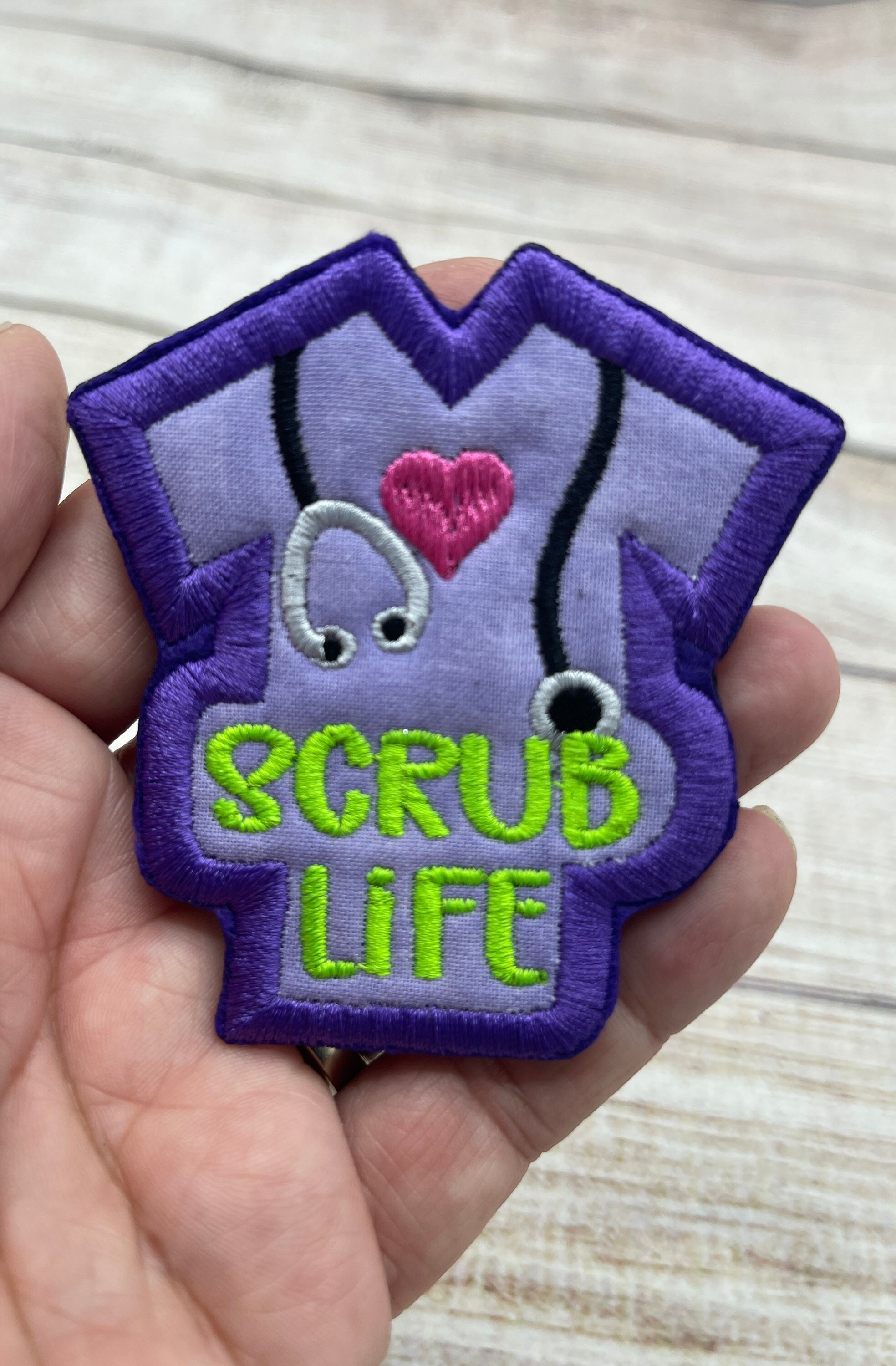 Scrub Life Patch, Embroidered Medical Staff Applique - Etsy