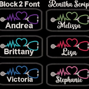 Medical Name Patch With Stethoscope, Embroidered Patch for Scrubs ...
