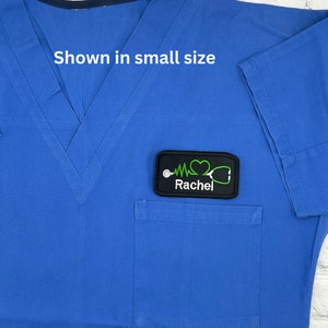 Medical Name Patch With Stethoscope, Embroidered Patch for Scrubs ...