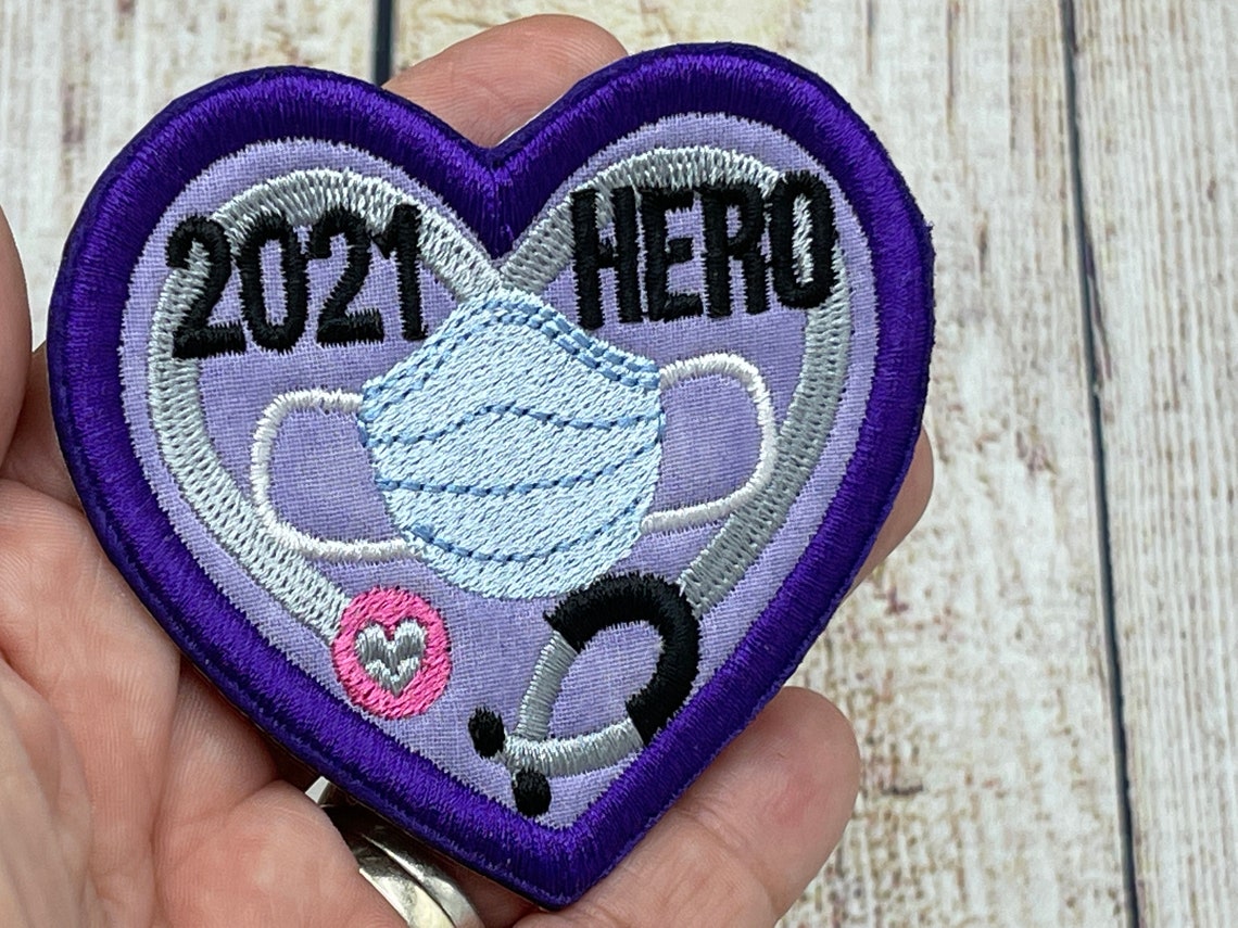 Healthcare Hero 2021 Patch for Scrubs Jacket or Hat. Pink - Etsy