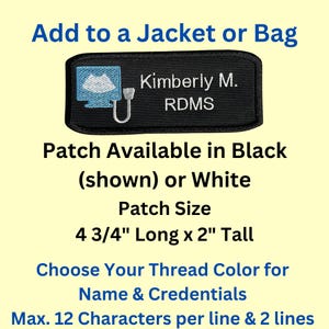 Scrub Savers, Custom Embroidered Patch for Ultrasound Tech, Sonography ...