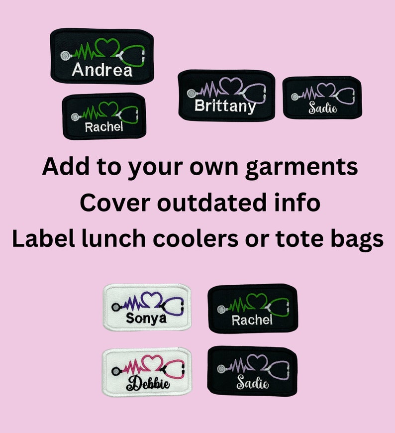 Medical Name Patch With Stethoscope, Embroidered Patch for Scrubs ...