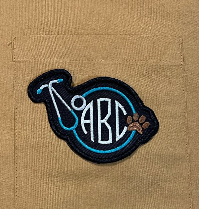 Veterinarian Staff Monogram Patch, Unique Embroidered Personalized ...