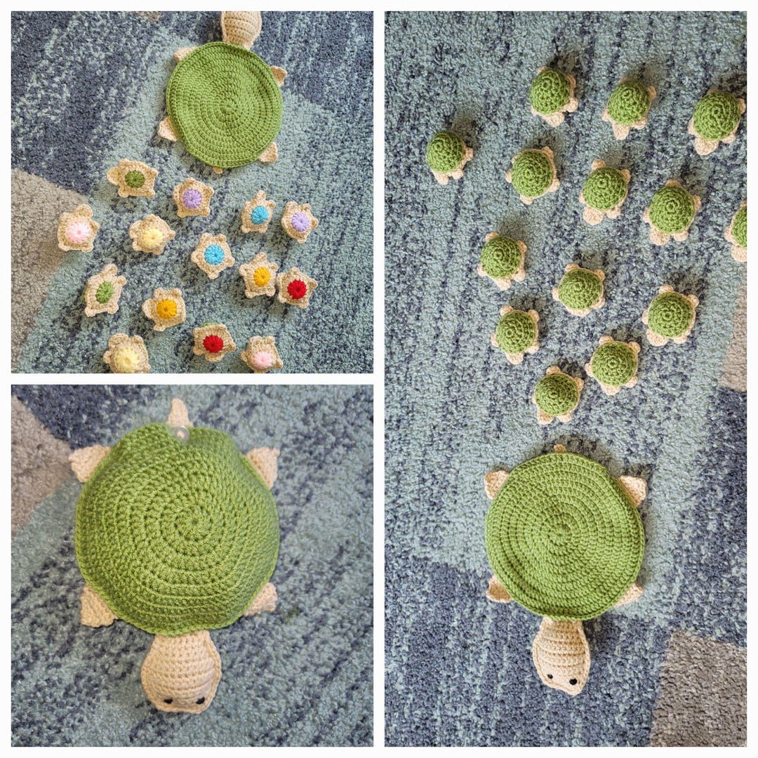 Crocheted Turtle Memory Game - Etsy
