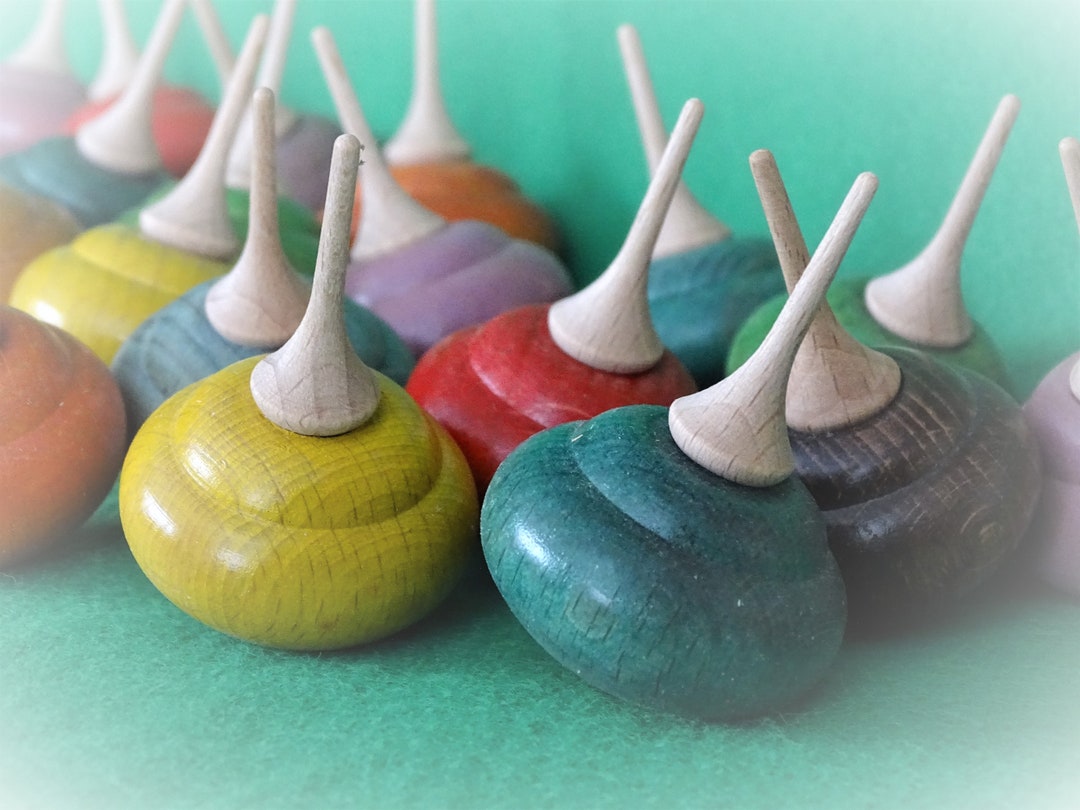 Gyro Finger Spinning Top Wooden Gyro Colorful - Etsy