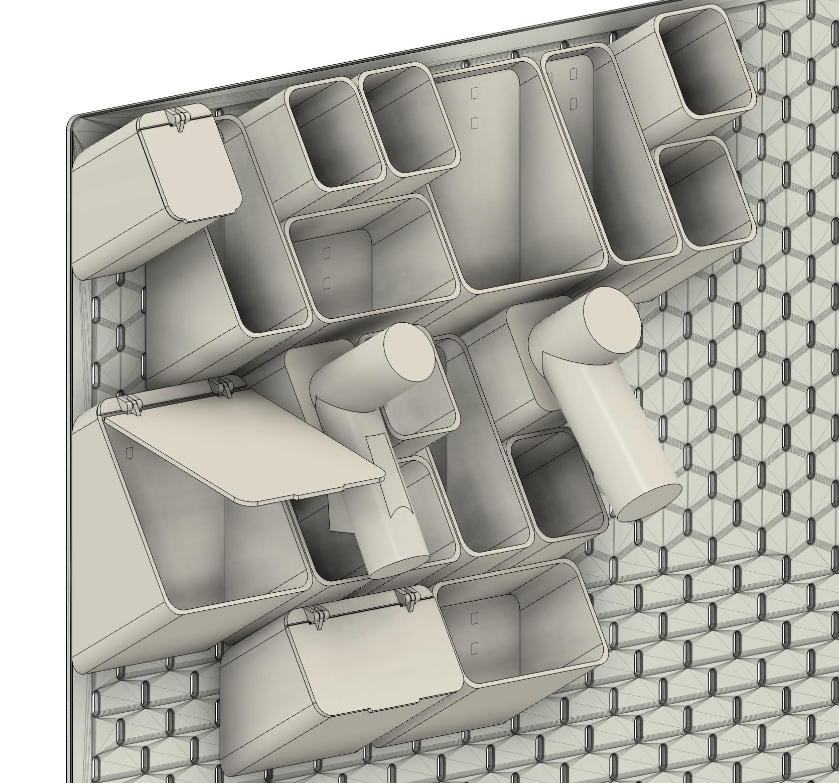 IKEA Skadis UPPSPEL Inclined Angled Container Storage Boxes Organizer ...