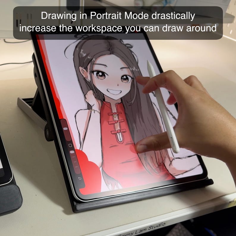 Studio Portrait Adjustable iPad Drawing Stand Wireless Charging Desk ...