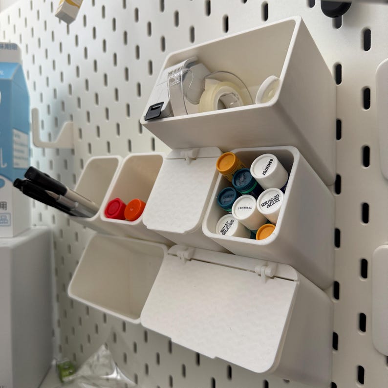 IKEA Skadis UPPSPEL Inclined Angled Container Storage Boxes Tilted ...