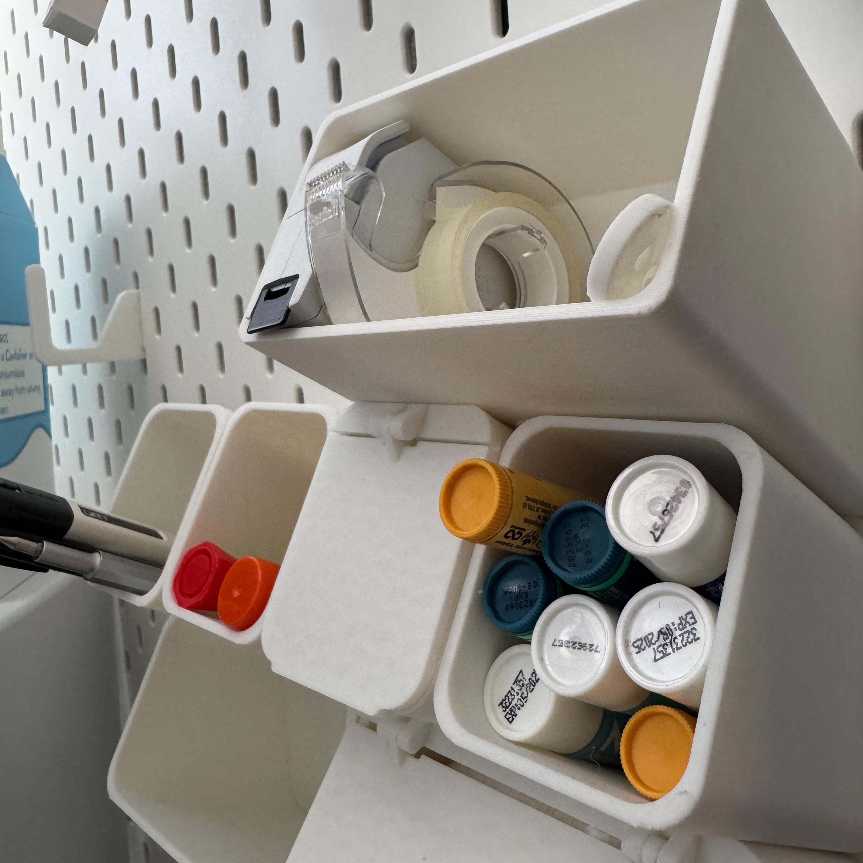 IKEA Skadis UPPSPEL Inclined Angled Container Storage Boxes Organizer ...