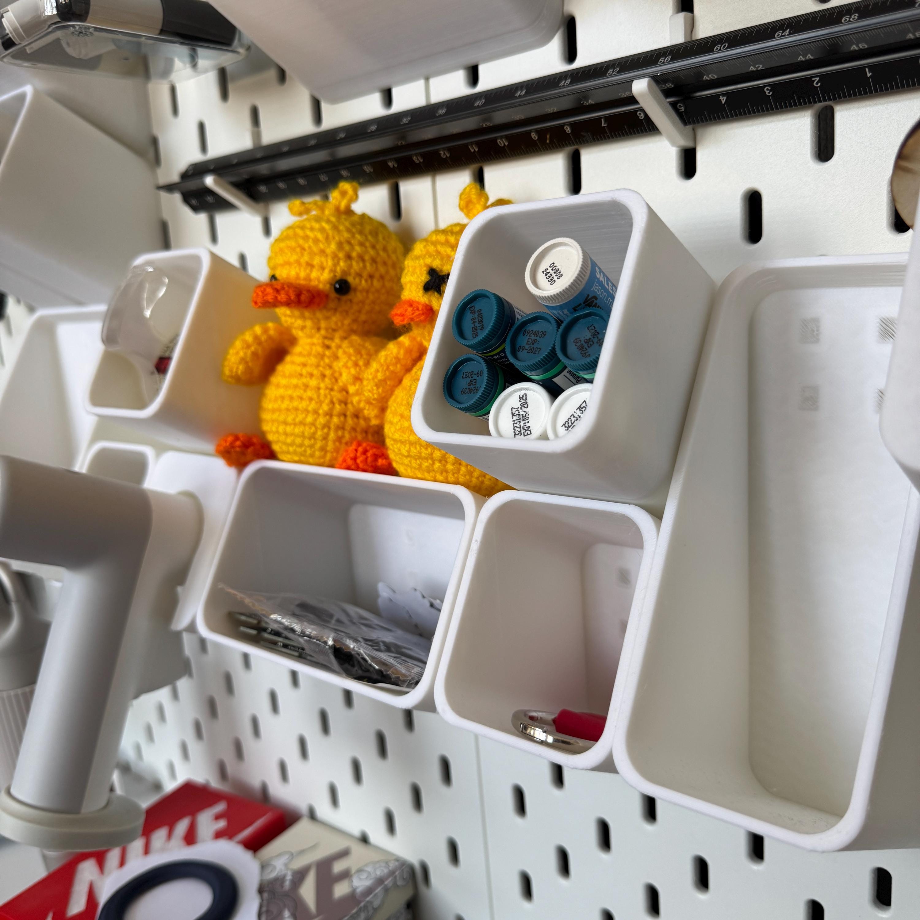 IKEA Skadis UPPSPEL Inclined Angled Container Storage Boxes Organizer ...