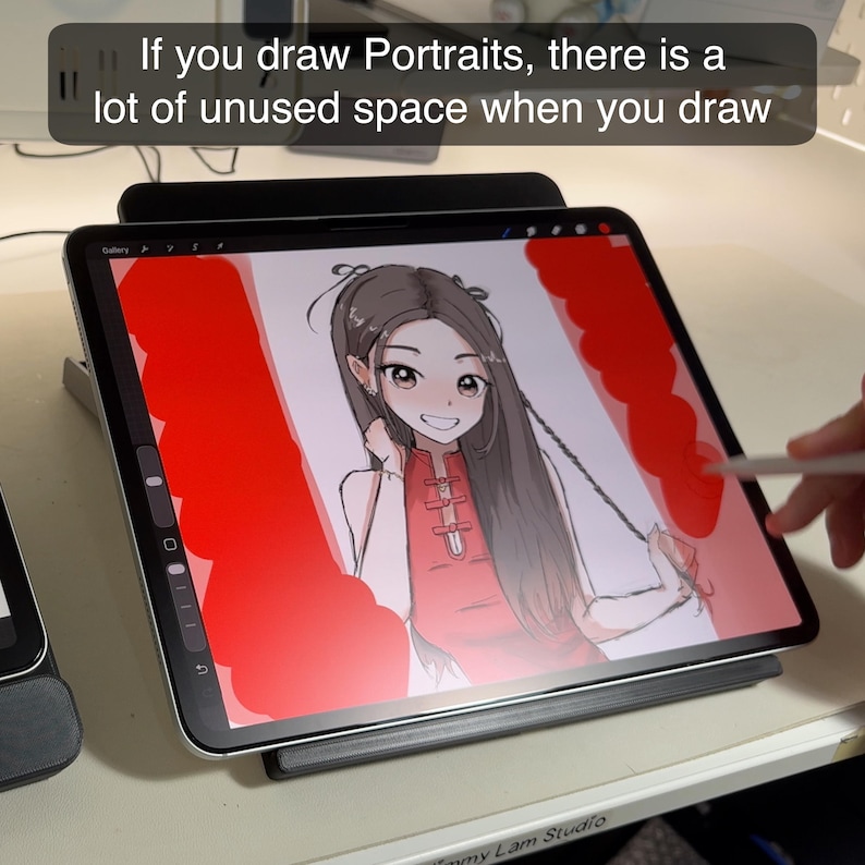 Studio Portrait Adjustable iPad Drawing Stand Wireless Charging Desk ...