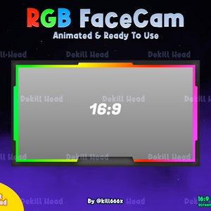RGB Facecam Overlay| Animated Webcam | Color Cycle | Stream Graphic - Etsy