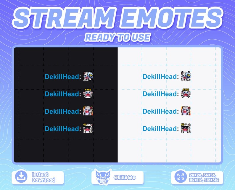 10 Stream Emotes - Leopard | Hello | Ban | LOL | Hype | Love | Angry ...