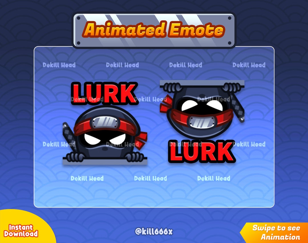 Black Ninja Lurk 2x | Animated Emote | Gif | Stream Alerts | Twitch ...