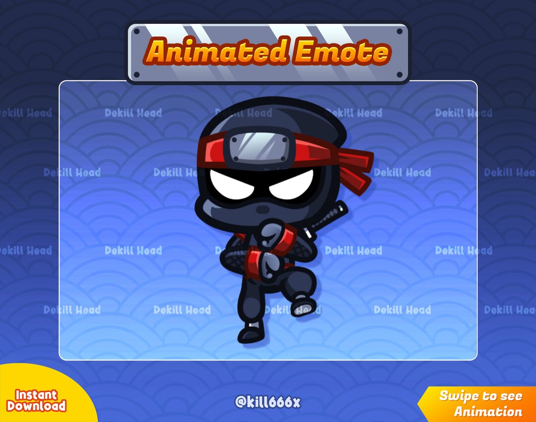 Black Ninja Dance | Animated Emote | Gif | Webm | Stream Alert | Twitch ...
