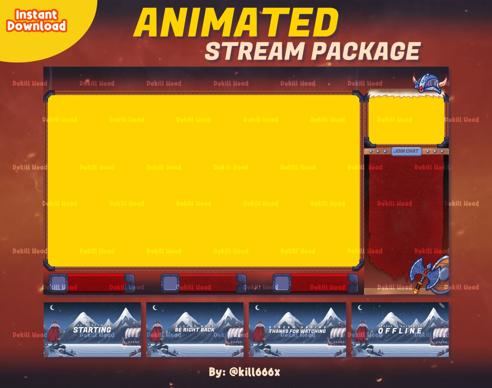 Viking Stream Package | Intermission | Facecam | Starting Soon | BRB ...