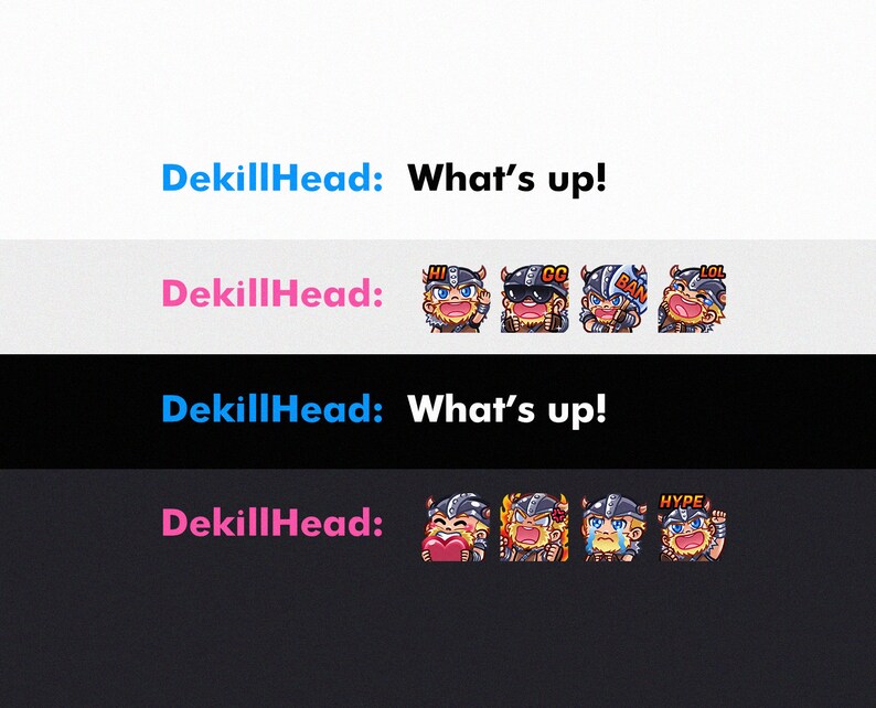 Viking Twitch Emotes: Hi, GG, BAN, LOL, Love, Rage, Hype (digital ...