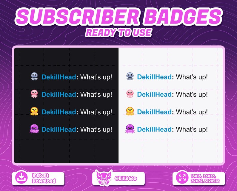 9 Jellyfish Sub Badges | Stream Badges | Twitch Badges - Etsy