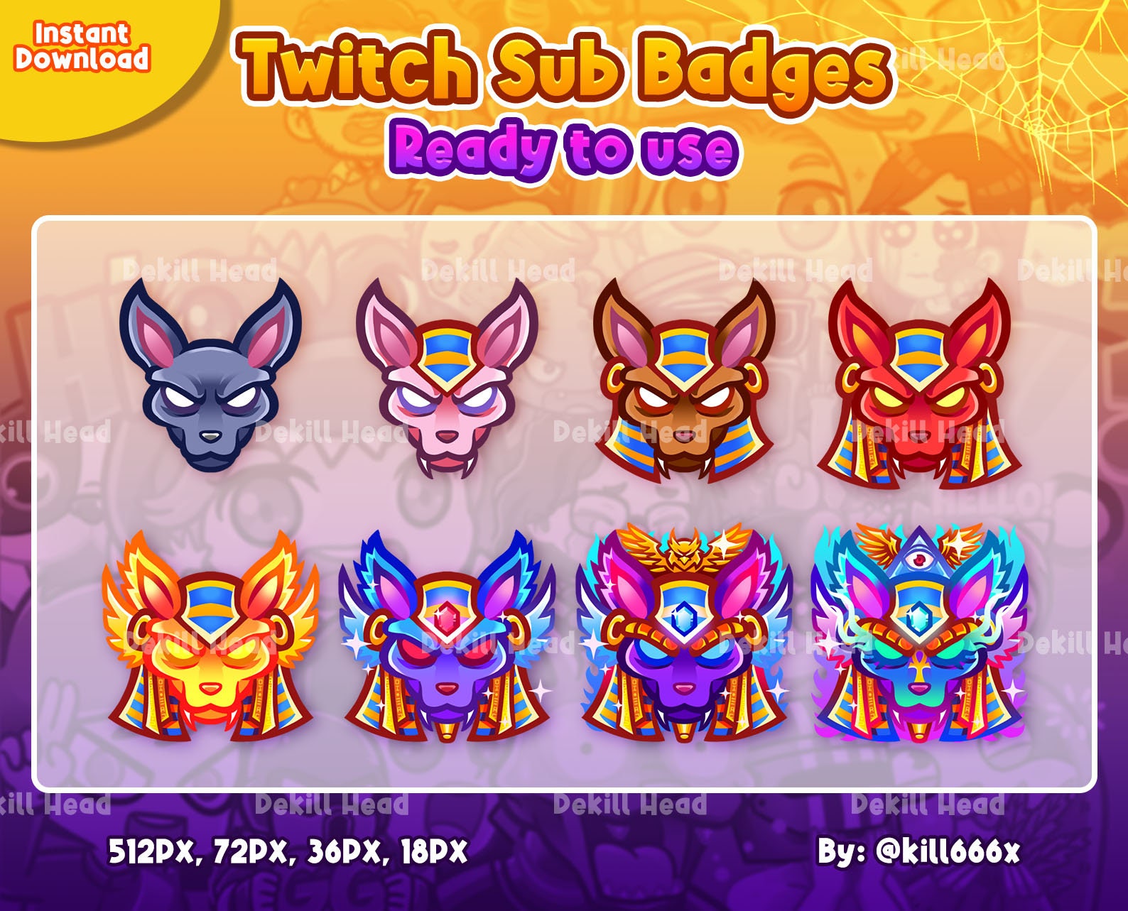 Digital Art & Collectibles Drawing & Illustration Mummy Skull Twitch ...