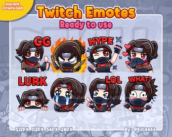 6 Stream Emotes Cool Chibi Gamer Boy With Curly Hair - Etsy
