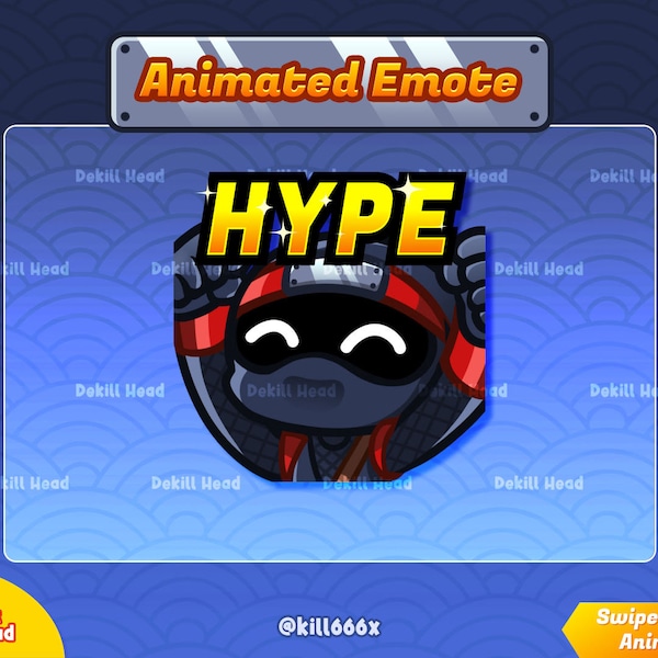 Red Ninja Glow Stick Light Stick Animated Emote Gif Stream Alerts ...