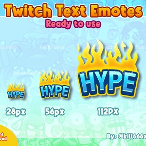 Hype | Twitch Emote | Twitch Text Emote - Etsy