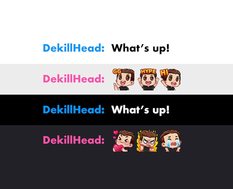 6 Stream Emotes - Cool Chibi Gamer Boy With Brown Hair - Etsy Canada