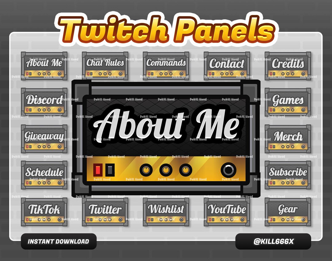 25 Guitar Amplifier Twitch Panels - Etsy