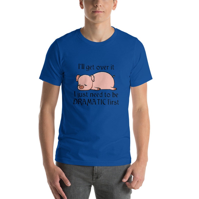 Short-sleeve Unisex Dramatic Pig T-shirt for Men Pig Shirt - Etsy