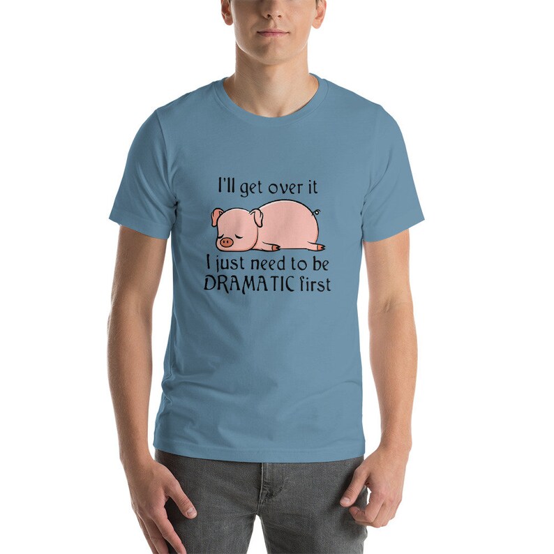 Short-sleeve Unisex Dramatic Pig T-shirt for Men Pig Shirt | Etsy
