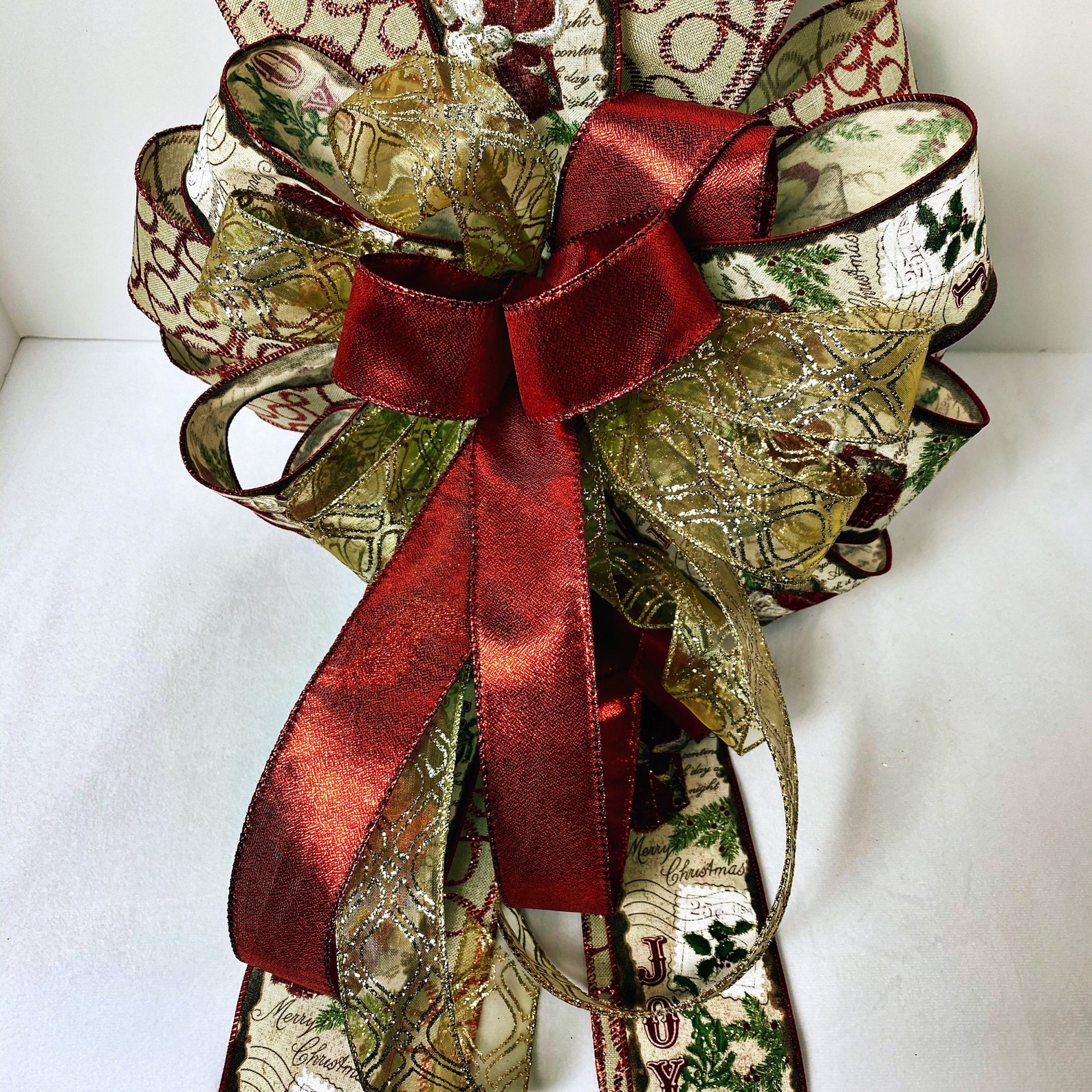 Christmas Bows for Wreath Christmas Tree Bows Garland Bows - Etsy