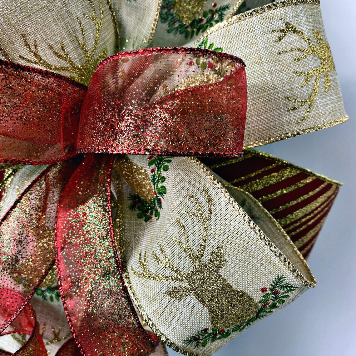 Christmas Bows for wreath Christmas tree bows Garland bows | Etsy