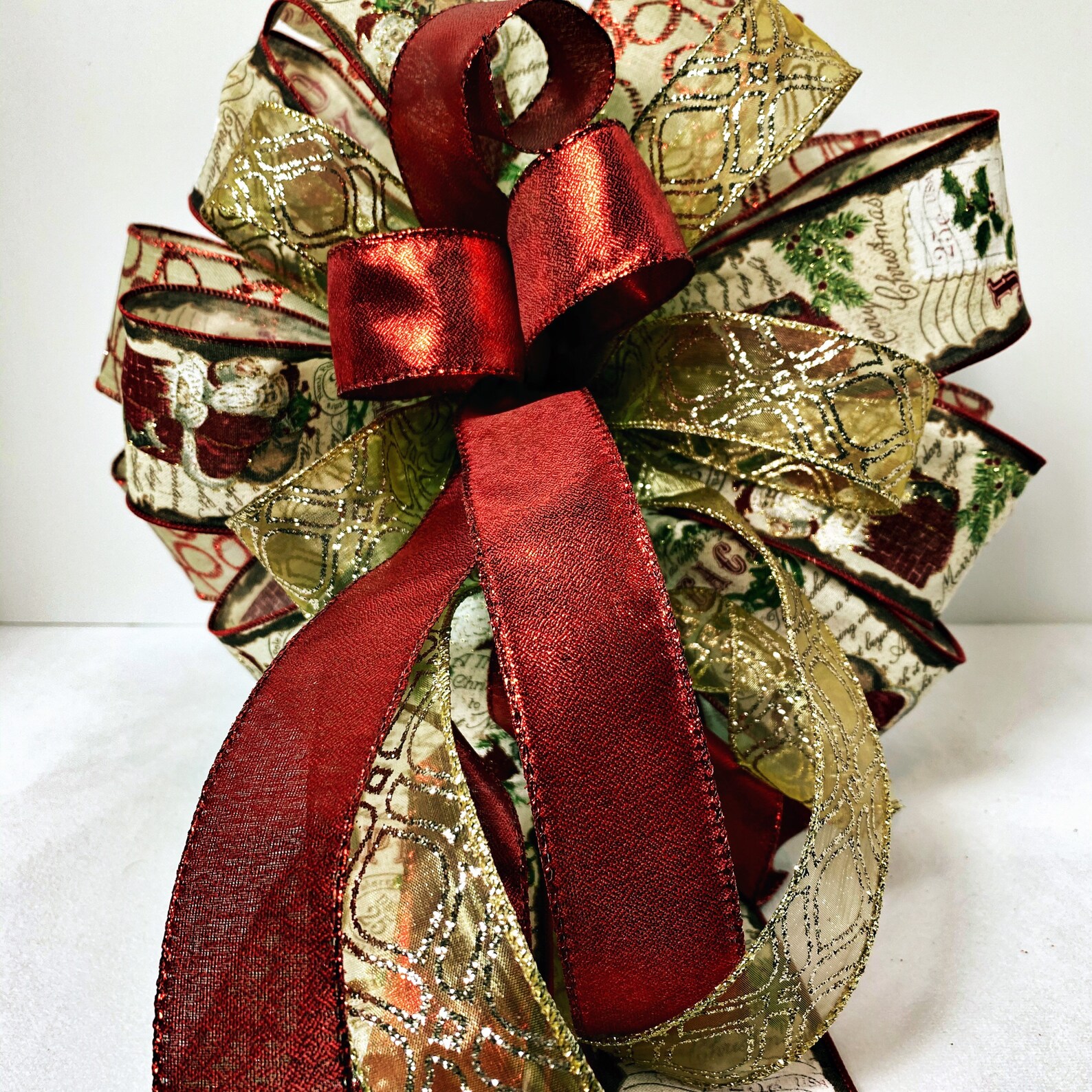 Christmas Bows for Wreath Christmas Tree Bows Garland Bows - Etsy