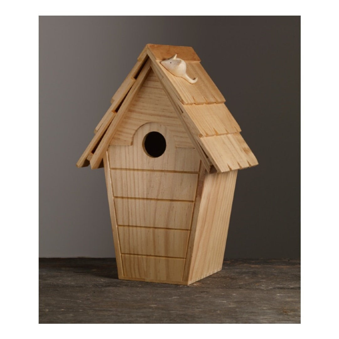 Wooden Bird Box Nesting House Bespoke Nest Box - Handmade and Hand ...