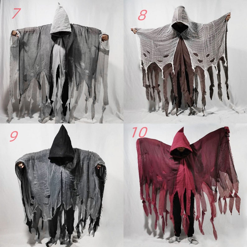 Halloween Grim Reaper Cape Hooded Halloween Cape Long Cosplay - Etsy