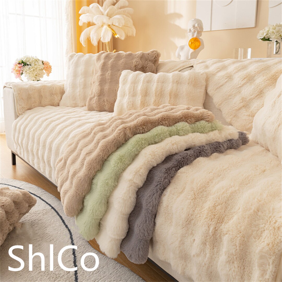 Super Sofa Sofa Couch Thich Velvet Sofa Cushion Warm Winter Sofa Cover ...