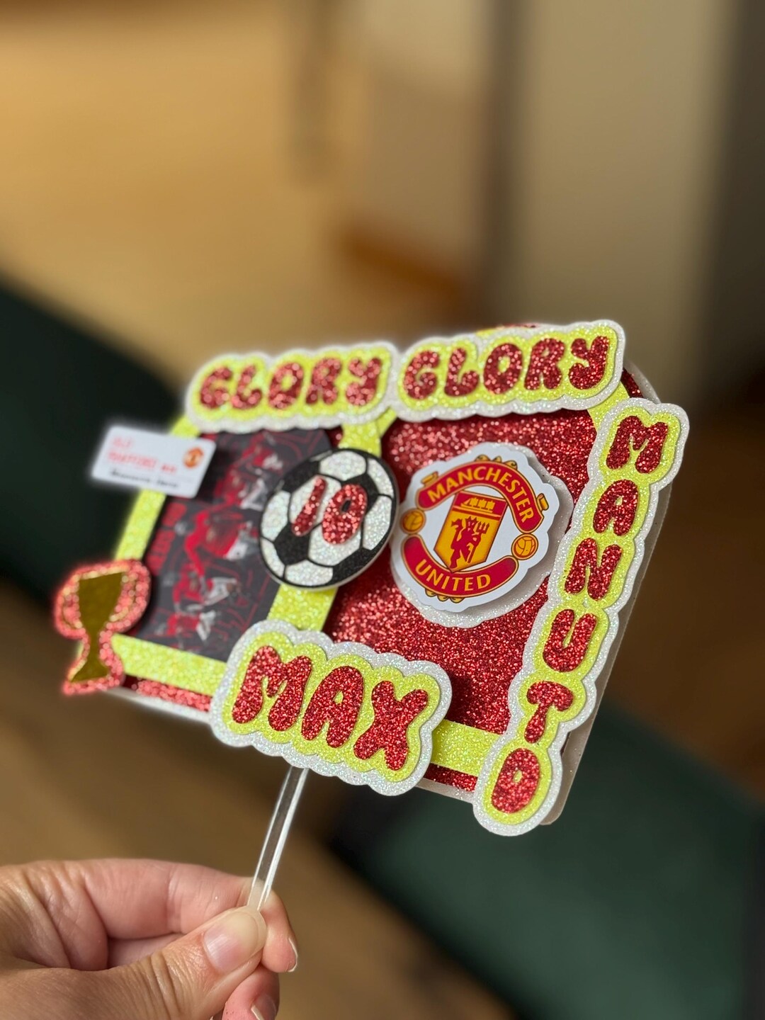 Manchester United Football Cake Topper, 3D Personalised Cake Topper - Etsy