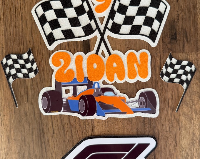 Formula 1 Cake Topper Racing Car Personalised Cake Topper - Etsy