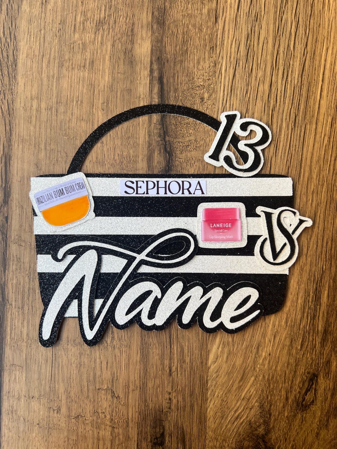 Sephora Skincare Bag Cake Topper Personalised Teenage Cake Decoration ...
