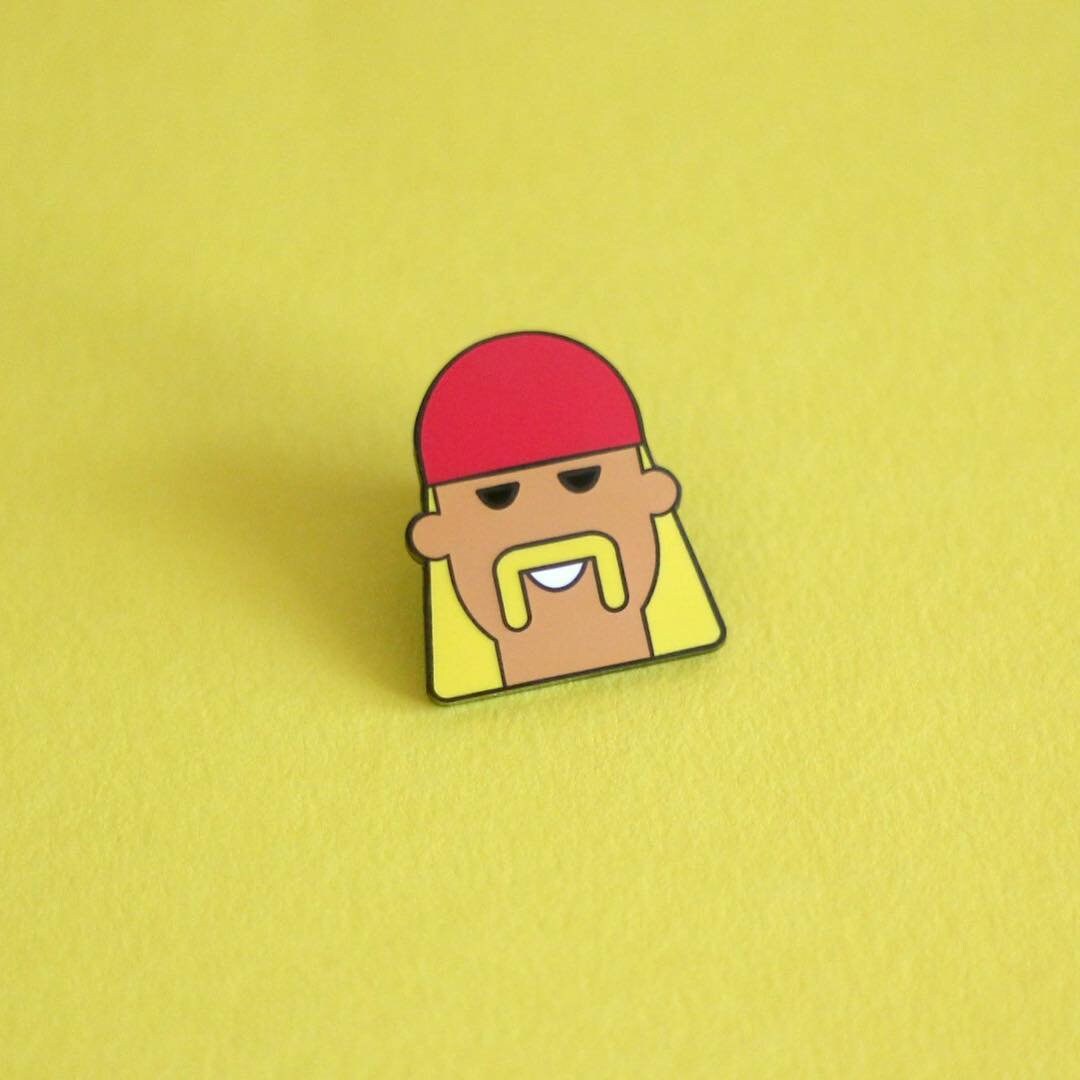 90s Classic Wrestling Superstar Hulk Hogan Black Enamel Pin Set WWE - Etsy