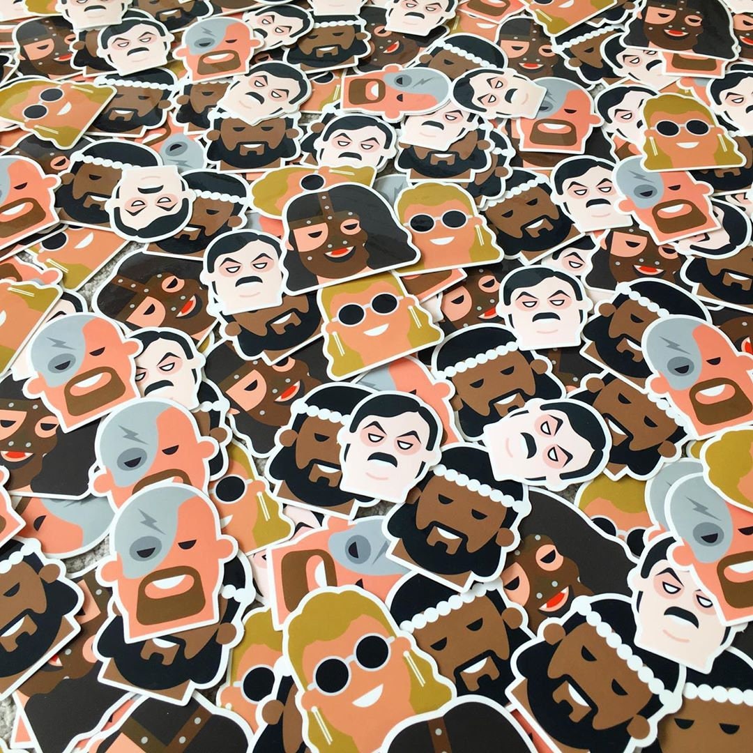 WWF/WWE Wrestling Sticker Pack Series 7 - Etsy