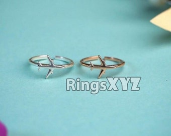 Airplane Design Ring - Etsy