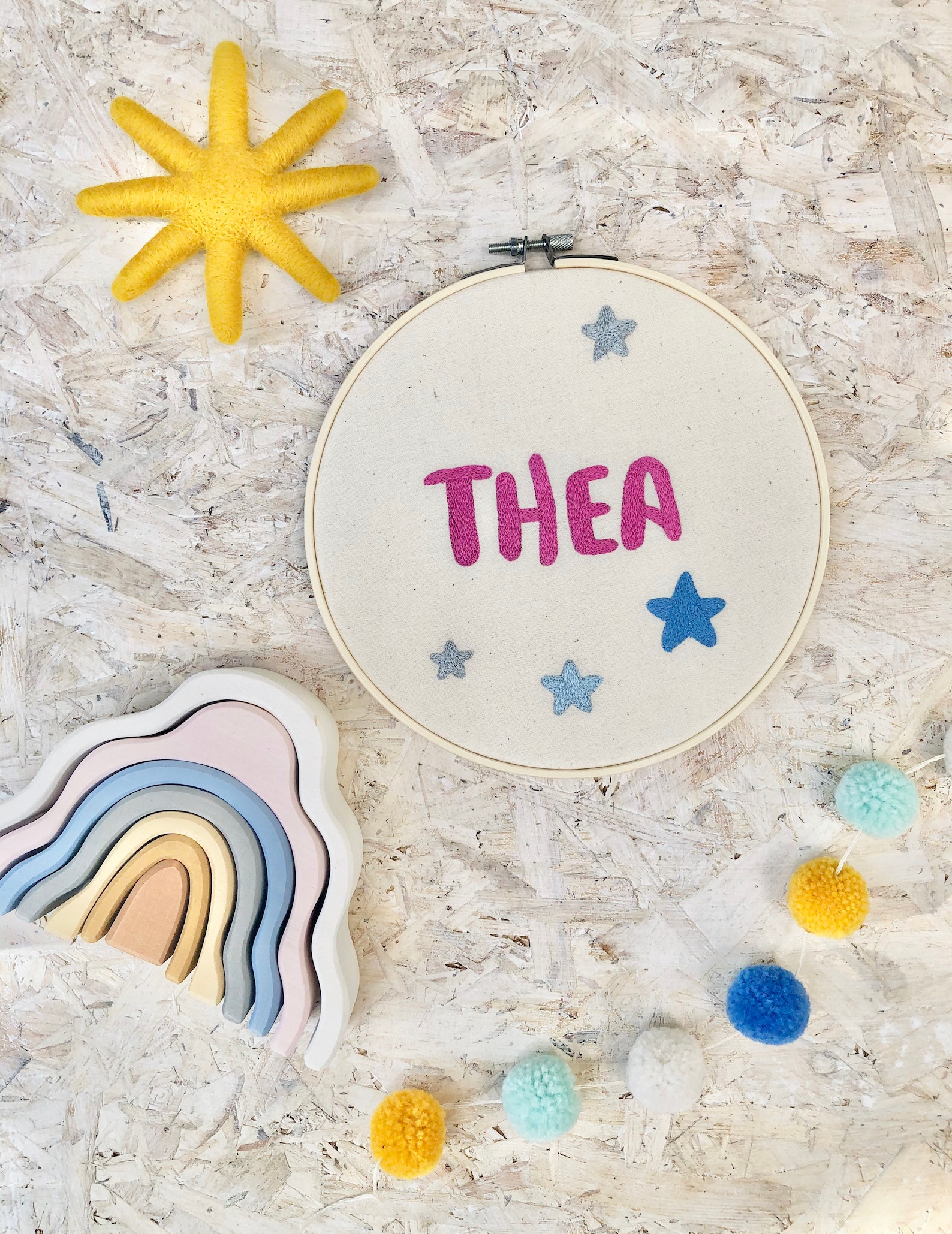 Fully Custom Embroidery Personalised Gift Nursery Decor - Etsy