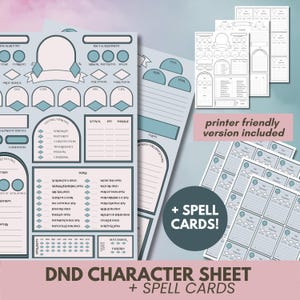 Dungeons and Dragons Character Sheets, 5th Edition, Dungeons and ...