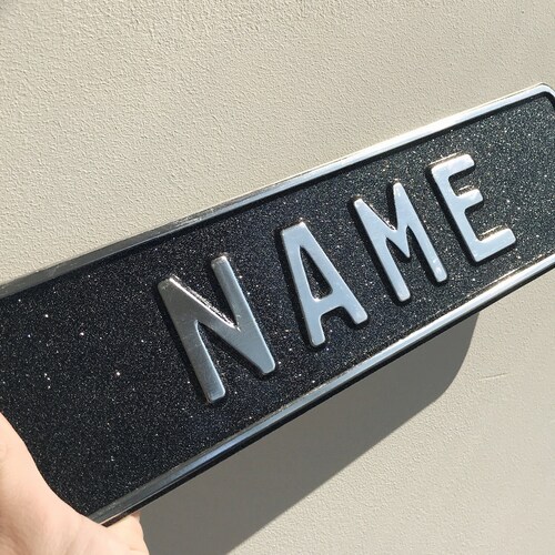 Custom Black on Black Nameplate. Wall Hangings Signs. License - Etsy
