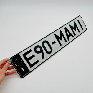 Custom European License Plate Name White German Reflective Copy ...