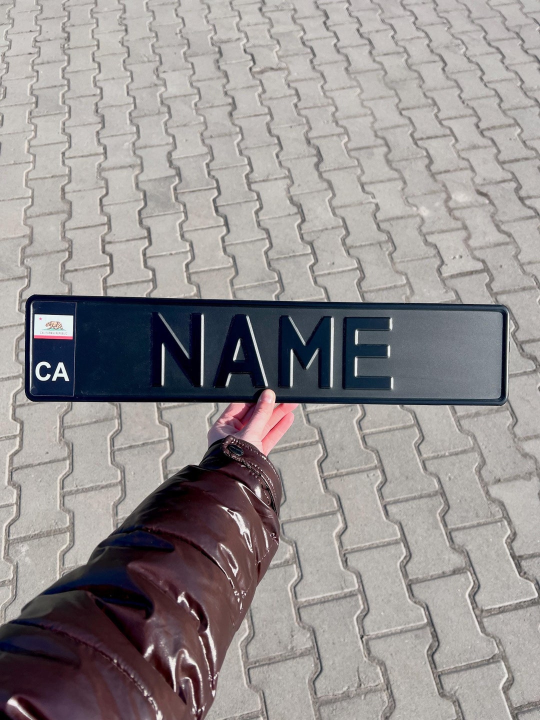 Custom Black European License Plate - Personalized Embossed Metal Sign ...