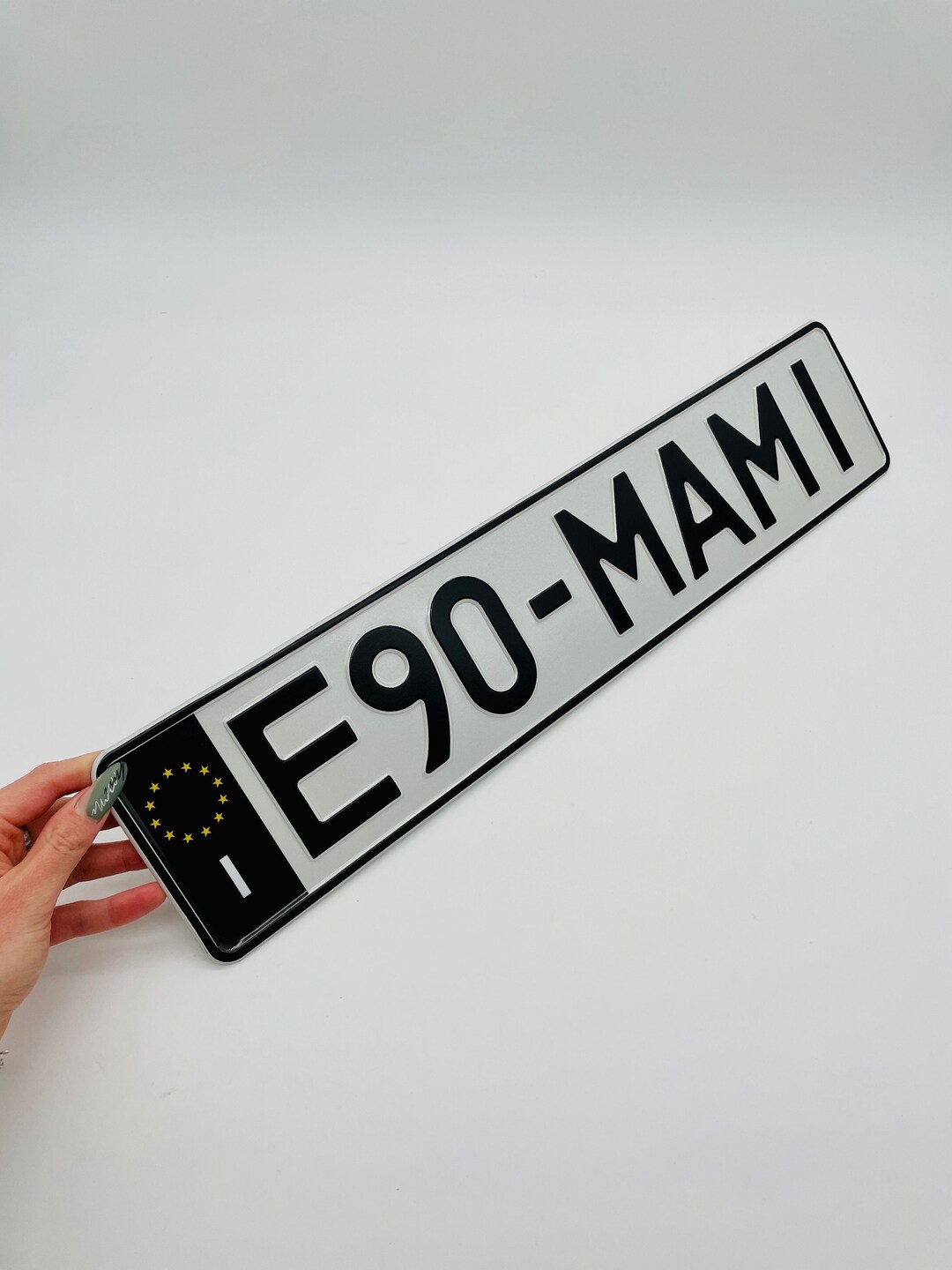Custom European License Plate Name White German Reflective Copy ...