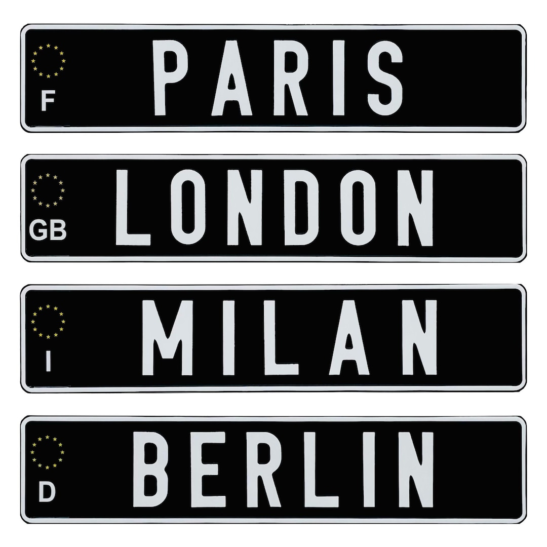 Custom Black Front European License Plate Delete German Copy ...