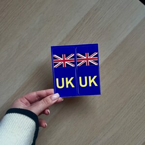 European License Plate Sticker, Euro Sticker UA, 2 Stickers, Black Blue ...